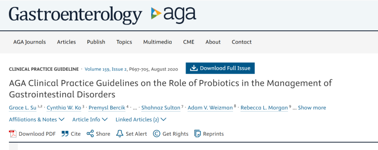 AGA Clinical Practice Guidelines on the Role of Probiotics in the ...